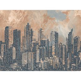 A.S. Cr&eacute;ation A.S. Cr&eacute;ation Vliestapete 'The Wall II' Skyline grau 7-teilig 3,71 x 2,80 cm