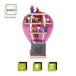 BOARTI Kinderregal Ballon h&auml;ngend f&uuml;r Toniebox und Tonie Figuren Regal H. 48 x B. 30 x T. 19 Wandregal Musikbox und Figuren Aufbewahrung mit Magneteins&auml;tzen Aufbewahrungsregal Holz Hei&szlig;luftballon