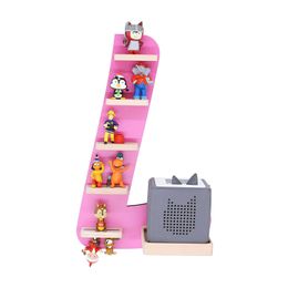 BOARTI Kinderregal Buchstabe L h&auml;ngend f&uuml;r Toniebox und Tonie Figuren platzsparendes Regal H. 47 x B. 32 x T. 19 Wandregal Musikbox und Figuren Aufbewahrung Magneteins&auml;tzen Aufbewahrungsregal Holz