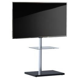 Vcm TV Standfu&szlig; schwenkbar Aluminium St&auml;nder f&uuml;r Fernseher 26-70 Zoll Ma&szlig;e ca. H. 100 x B. 60 x T. 45 cm bis VESA 400x400 TV M&ouml;bel Nalano mit Fachboden