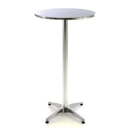 Vcm Stehtisch Bistrotisch Edelstahl Aluminium &Oslash; 60cm x H115/75 cm