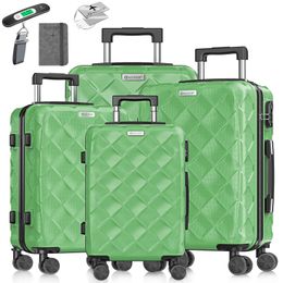 Kesser&reg; Reisekoffer Set 4-teilig Kofferset ABS Hartschalenkoffer mit Zahlenschloss, Kofferwaage & Reisebrieftasche 360&deg; Rollen Handgep&auml;ck & gro&szlig;e Koffer f&uuml;r Business & Reise Trolley