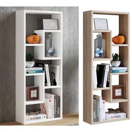Vcm Holz Aufbewahrung B&uuml;cherregal Ma&szlig;e H. 92 x B. 36 x T. 15 cm Medienregal schicker Blickfang Raumteiler Standregal - Vilo