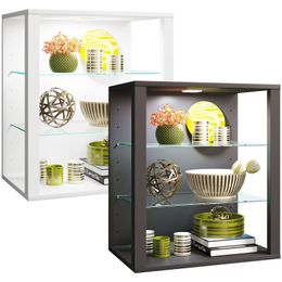 Vcm Vitrine h&auml;ngend Vitrine ohne Glasfronten Ma&szlig;e ca. H. 60 x B. 52 x T. 35 cm H&auml;ngevitrine Modern und platzsparend Vitrinenschrank - Glasol S