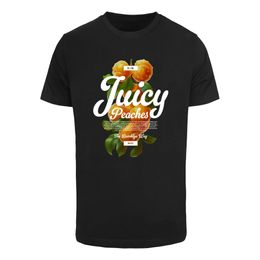 Mister Tee T-Shirt 'Delicious Peaches' Herren Gr&ouml;&szlig;e 4XL dunkelgr&uuml;n / dunkelorange / schwarz / wei&szlig;