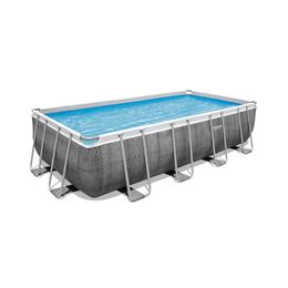 Bestway Frame-Pool-Set 'Power Steel' 488 x 244 x 122 cm mit Sicherheitsleiter und Filterpumpe