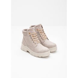 Tamaris Schn&uuml;rboots bei bonprix, beige