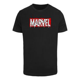 Merchcode T-Shirt 'Marvel Drip' Herren Gr&ouml;&szlig;e S rot / schwarz / wei&szlig;