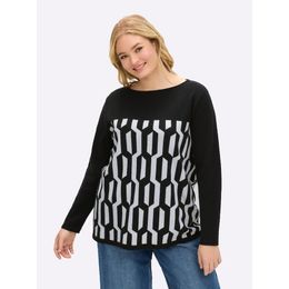 sheego Sweater female Black size 56/58