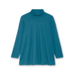 sheego Shirt Damen Gr&ouml;&szlig;e M cyanblau