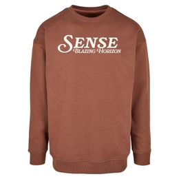 9N1M SENSE Sweatshirt 'Blazing Horizon' Herren Gr&ouml;&szlig;e XXXL hellbraun / wei&szlig;