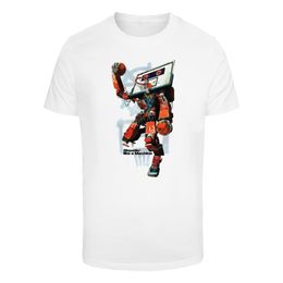 Mister Tee Shirt 'Bball Robot' Herren Gr&ouml;&szlig;e 4XL blau / kirschrot / schwarz / wei&szlig;
