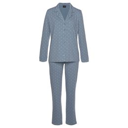 Vivance Pyjama 'Dreams' Damen Gr&ouml;&szlig;e XS hellblau / wei&szlig; Winterkleid