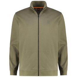 Gro&szlig;e Gr&ouml;&szlig;en BOSS Sweatjacke aus Baumwolle Farbe khaki Gr&ouml;&szlig;e: 5XL
