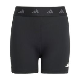 adidas Sportswear Sportshorts 'TECHFIT Short' M&auml;dchen Gr&ouml;&szlig;e 116 grau / schwarz / wei&szlig;
