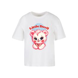 Miss Tee T-Shirt 'Little Devil' Damen Gr&ouml;&szlig;e 4XL hellblau / pink / rot / wei&szlig;