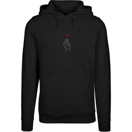 Merchcode Sweatshirt 'Heart' Herren Gr&ouml;&szlig;e M rot / schwarz / wei&szlig;