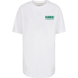 Merchcode T-Shirt 'Hawai' Damen Gr&ouml;&szlig;e XL dunkelgr&uuml;n / wei&szlig;