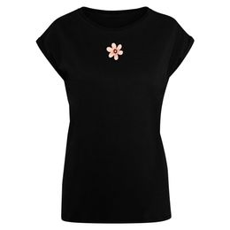 Merchcode T-Shirt 'Spring - Grow Through' Damen Gr&ouml;&szlig;e L hellorange / schwarz