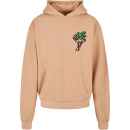 Mister Tee Sweatshirt 'Flamingo' Herren Gr&ouml;&szlig;e XL camel / gr&uuml;n / rosa / schwarz