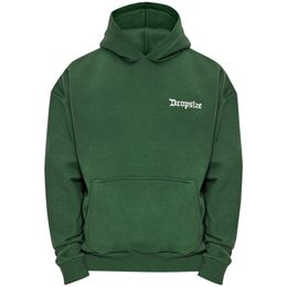 Dropsize Sweatshirt 'Embo' Herren Gr&ouml;&szlig;e XXL dunkelgr&uuml;n / wei&szlig;