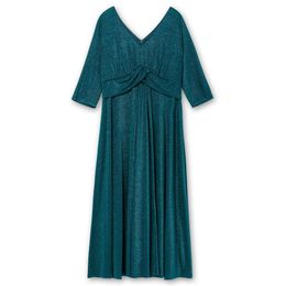 sheego Kleid Damen Gr&ouml;&szlig;e 58 petrol Winterkleid