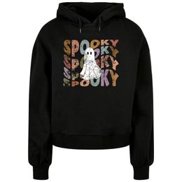 Merchcode Sweatshirt 'Halloween - Spooky Ghost' Damen Gr&ouml;&szlig;e L opal / braun / schwarz / wei&szlig;