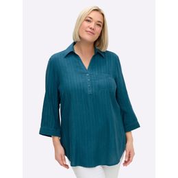 sheego Bluse Damen Gr&ouml;&szlig;e XL petrol