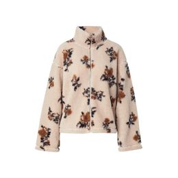 MONKI Fleecejacke Damen Gr&ouml;&szlig;e L beige / braun / schwarz
