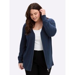 sheego Strickjacke Damen Gr&ouml;&szlig;e M dunkelblau
