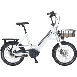 Prophete E-Bike "Urbanicer 3.8", 46cm, 20 Zoll (50,80cm), silber, Elektrofahrr&auml;der, Pedelec, Elektrofahrrad f&uuml;r Damen und Herren