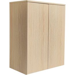 Aktenschrank OTTO HOME, B:60cm H:80cm T:35cm, braun, Spanplatte, B&uuml;ro, Schr&auml;nke, "Jarvie", Mehrzweckschrank, Push-to-open, 2 F&auml;cher, 60x80 cm