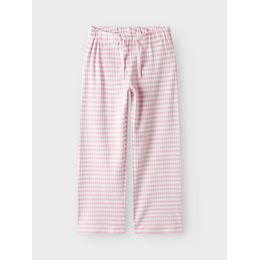 name it M&auml;dchen Jerseyhose "NKFSURAJA STRAIGHT PANT NOOS", pink, Gr. 158, geringelt, gestreift, Rippware, Obermaterial: 95% Baumwolle, 5% Elasthan,