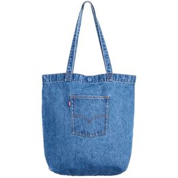 Levi's Beuteltasche LEVI'S "LEVIS TOTE", Damen, ocean indigo wash 6, Denim/Jeans, Baumwolle, Taschen Beuteltasche, aus Denim, mit Au&szlig;entasche