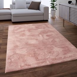 Fellteppich Paco Home, B:120cm H:14mm L:170cm, pink, Polyester, Teppiche, "Kunstfell Soft 380", Langflor, Kuschelteppich - besonders weich, Uni-Farben