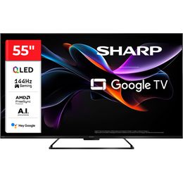 Sharp QLED-Fernseher "4T-C55HRx", 55 &prime;&prime;schwarz, Fernseher