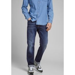 Jack & Jones JACK & JONES Herren Regular-fit-Jeans "JJICLARK mit Used-Look und Stretch f&uuml;r den Alltag", blau, Gr. 36, Abriebeffekte, Denim/Jeans, Obermaterial: