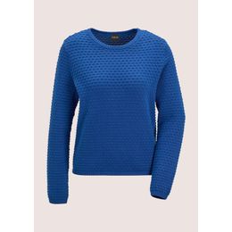 Madeleine Mode MADELEINE Damen Longpullover "Pullover Pullover", blau, Gr. 40, Obermaterial: 100% Baumwolle CO., Pullover