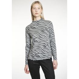 Haily's HAILY&rsquo;S Damen Langarmshirt "LS P TP Ol44ivia", grau, Gr. M, Jersey, Obermaterial: 71% Polyester, 26% Viskose, 3% Elasthan, Shirts