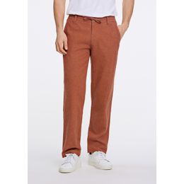 LINDBERGH Herren Leinenhose "LINDBERGH Leinenhose", orange, Gr. S, Obermaterial: 55% Leinen, 45% Baumwolle, Hosen