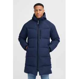 Blend Herren Langmantel "BHKarsin", blau, Basic, Gr. L, unifarben, 100% Polyester, M&auml;ntel, W&auml;rmender gesteppter Parka mit Kapuze