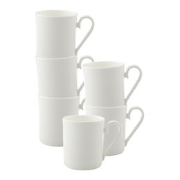 Villeroy & Boch VILLEROY & BOCH Becher "Becher mit Henkel Royal 230 ml 6er Set wei&szlig;", wei&szlig;, Trinkgef&auml;&szlig;e