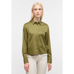 Eterna Damen Hemdbluse "OVERSIZE FIT"olive, Gr. 40, 95% Baumwolle, 5% Elasthan, Blusen, EASY IRON (b&uuml;gelleicht)