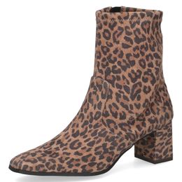 Caprice Damen Stiefelette, Gr. 37leomuster, Textil, animal-print, Schuhe, Abendschuh, Businesschuh mit praktischem Rei&szlig;verschluss