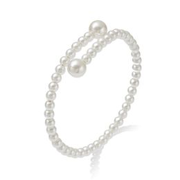 Firetti Damen Armband "Schmuck Geschenk Draht Armschmuck Armkette", 18cm, Eisen Perlen, wei&szlig;, Eisen, Perlen, Armb&auml;nder, Made in Germany - mit
