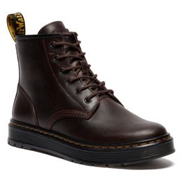 Dr. Martens Damen Schn&uuml;rboots "Brookline Crazy Horse Leder Chukka", Gr. 48, braun, Leder, Schuhe, Schn&uuml;rboots, Boots mit Anziehlasche