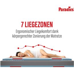 Taschenfederkernmatratze Paradies, B:100cm H:22cm L:200cm, wei&szlig;, Bezug: 65% Polyester, 35% Viskose, Matratzen, "Paradies Prolife Strong XXL Version
