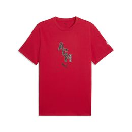 Puma Herren T-Shirt "AC Milan FtblCulture T-Shirt Herren", rot, Gr. S, bedruckt, Obermaterial: 100% Baumwolle. Rippe: 75% Baumwolle, 25% Polyester,