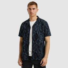 PME-Legend PME LEGEND Herren Kurzarmhemd "Short Sleeve Shirt Print On Ctn Slub", grau, Gr. XL, gebl&uuml;mt, Web, Obermaterial: 100% Baumwolle, Hemden, mit floralem