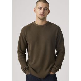 Levi's LEVI'S Herren Langarmshirt, braun, Gr. L, Feinripp, Obermaterial: 100% Baumwolle, Shirts, Waffelstruktur
